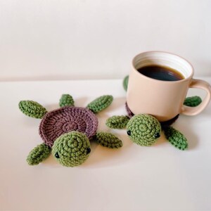 Crochet Turtle Coaster PDF PATTERN - Etsy