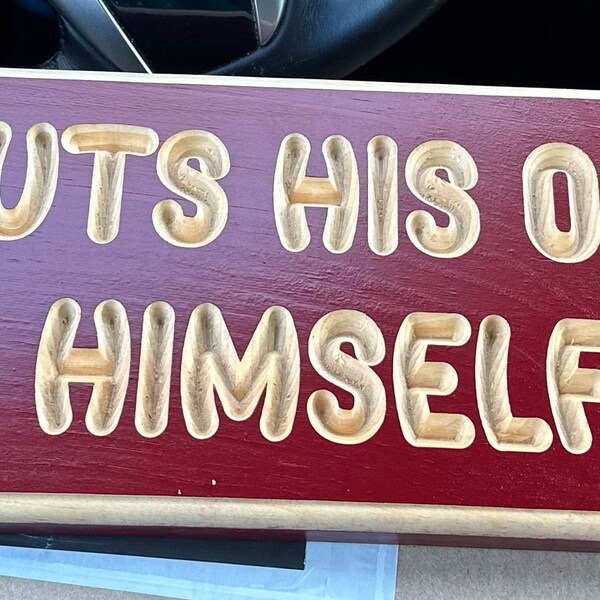 CUSTOM 2 Line CNC Carved Routed Sign Two Lines Simple Layout. - Etsy