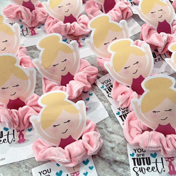 Printable Ballet Scrunchie Cards - You Are Tutu Sweet - Blonde Haired ...