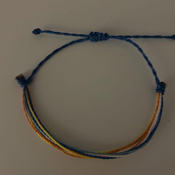 France Flag Bracelet, French Country Band, Patriotic Cotton Armband - Etsy