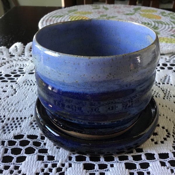 Light Blue Pottery Jar With Lid - Etsy