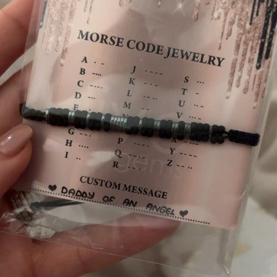 Custom Morse Code Mens Bracelet, Daddy of an Angel Gift, Memorial ...