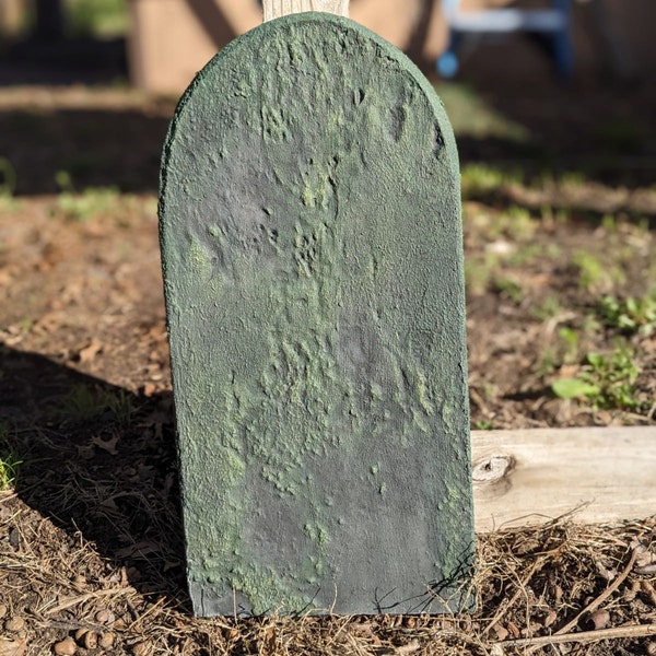 Gothic Cross Gravestone Prop – Custom Moss Finish - Etsy