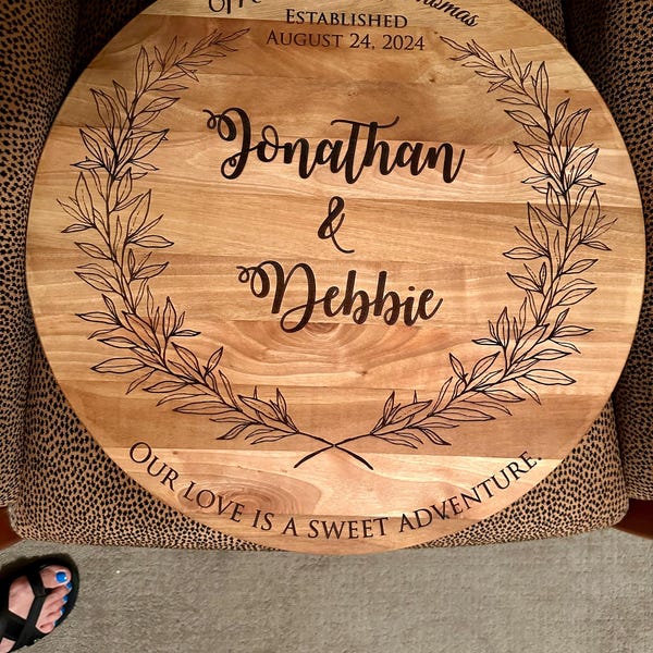 Engraved Charcuterie Board, Personalized Serving Board, Custom Family ...