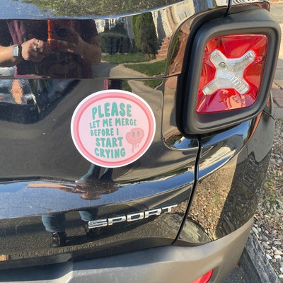 Surviving and Vibing 6 Round Circle Bumper Sticker Millennial Gen Z ...