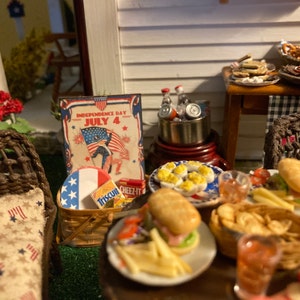 Dollhouse Miniature American Flag Centennial Reproduction 1:12 Scale ...