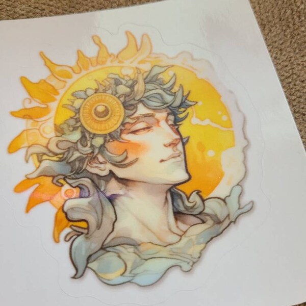 Watercolor Apollo Sticker - God of Music and Prophecy - Stickers for ...