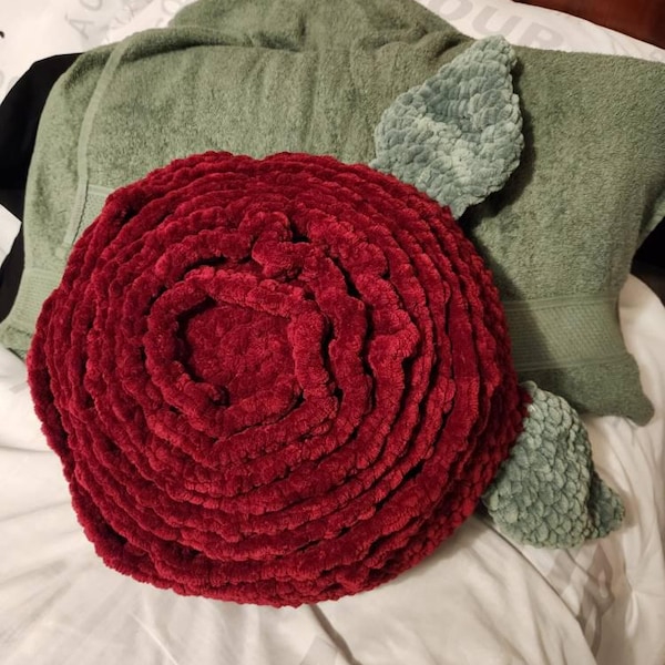 No-sew Rose Pillow Crochet PATTERN - Etsy