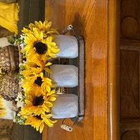 Wildflower Table Centerpiece Kitchen Decor Farmhouse Rustic Mason Jar ...