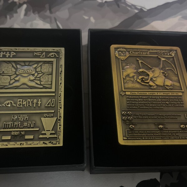 Ancient Mew 3D Bronze Metal Pokemon Card 1st Ed - Premium 1st Edition ...