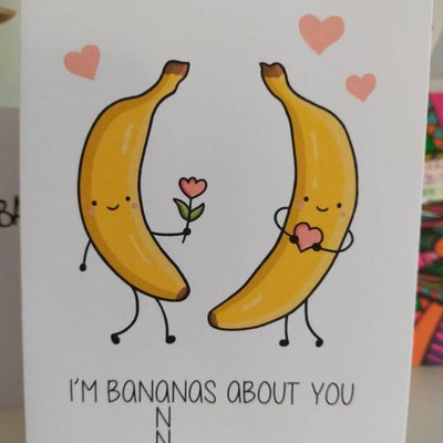 Happy Anniversary Card Banana Bananas About You Happy Valentine's Day ...