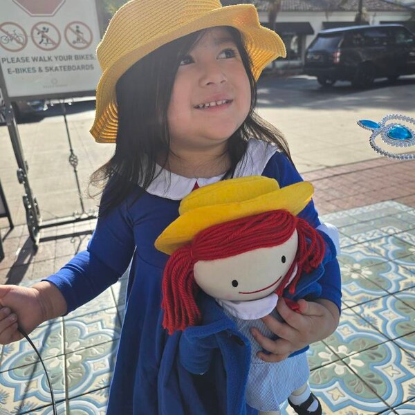 Madeline Blue or Yellow Dress With Collar and Tie (not Included Hat ...