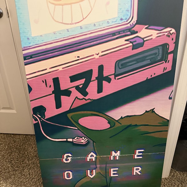 Game over - vaporwave Aesthetic Game Over Room Decor Gamer Wall Art ...