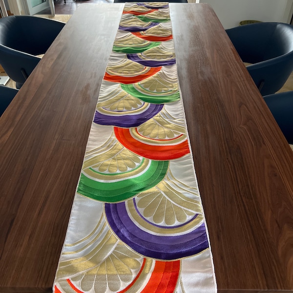 Gold, Custom Japanese Silk Table Runner,japanese Obi Runnerone of a ...
