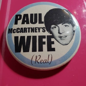George Harrisons Wife real Badge/ Pin/ Button - Etsy