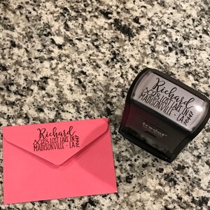 Custom Address Stamp, Cute Return Address Stamp With a Fancy Font for ...