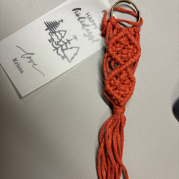 Personalized Macrame Keychain, Christmas Gifts for Her, Bulk Gifts - Etsy
