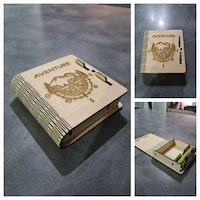 Laser Cut Book Box Laser Cut Files SVG, DXF, CDR Vector Plans, Laser ...