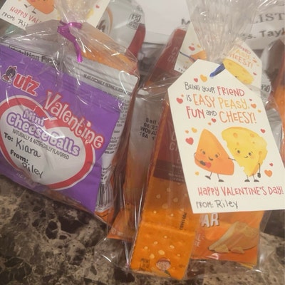 Kids Valentine Tags Printable Cards Cheese Valentine Tags Valentines ...