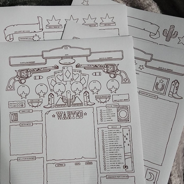 Gothic Vampire | Printable Dnd Character Sheet PDF for Dungeons and ...