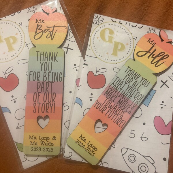 Teacher Bookmark, Teacher Appreciation Gift, Christmas Teacher Gift ...