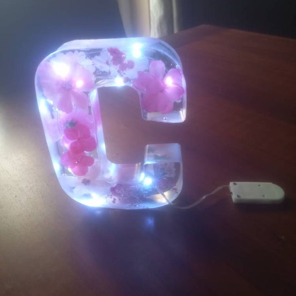 Large Resin Letters With Lights - 7inc - Etsy UK