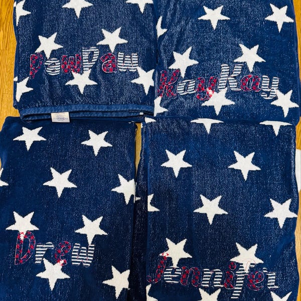 Patriotic Stars and Stripes Kids Font 2 Types Machine Embroidery ...