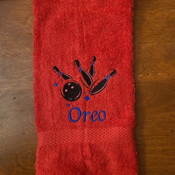 Personalized Bowler Sweat Towel, Monogrammed Gym Towel, Monogrammed ...