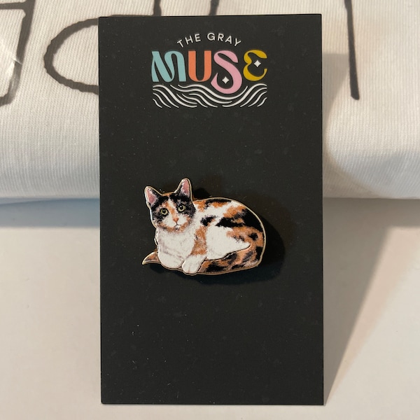Calico V2 Cat Enamel Pin, Animal Lover Pins, Pet Lover Gift, Cute ...