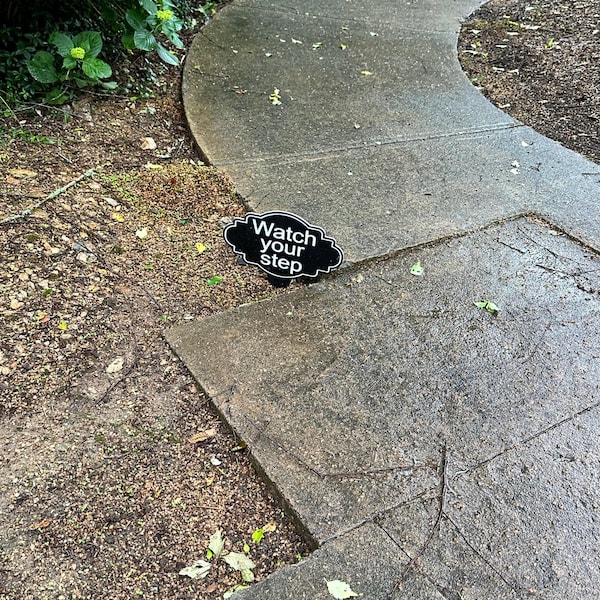Yard Sign, Caution Sign, Watch Your Step, Yard Decor, Custom Yard Sign ...