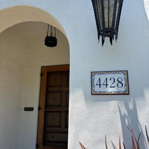 Green Italian House Number Tile, Signs for Home, Personalized Tile ...