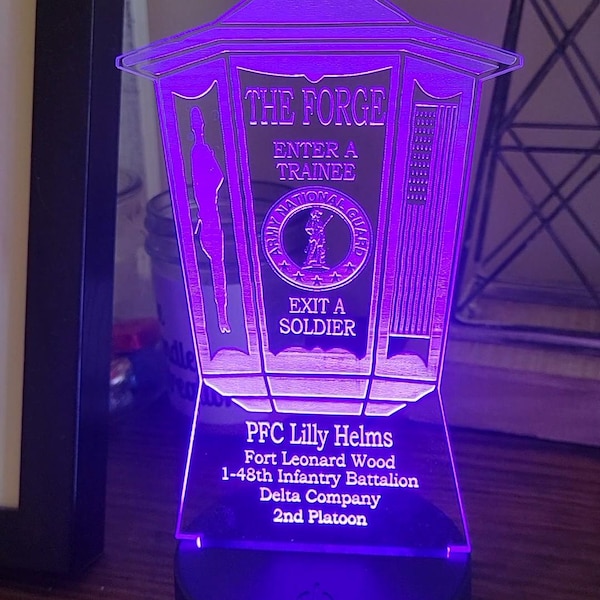 ARMY Forge Candle Style LED Acrylic Personalized Light - Etsy