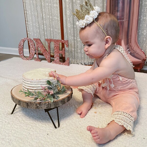 ONE Sign First Birthday Sign in Glitter - Wooden ONE Letters First ...