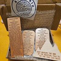 WOOD Sobriety Circle & Triangle Symbol Trinity Medallion Sober Gifts ...