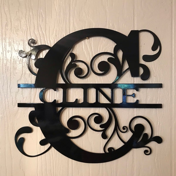 Split Letter Monogram Set DXF and SVG - Bad Dog Metalworks Digital ...