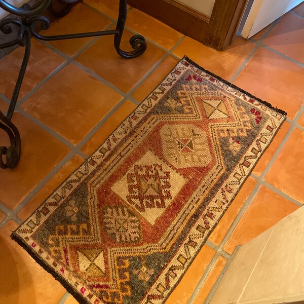 Small Square Rug, Rustic Small Rug,wool Bohemian Rug, Small Oushak Rug ...