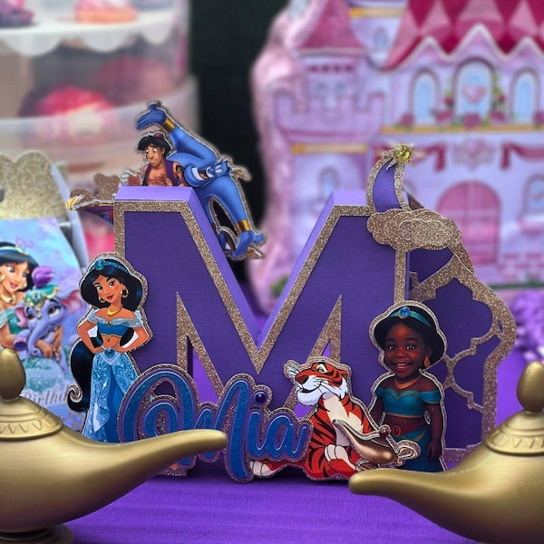 Princess Jasmine 3D Letter - Etsy