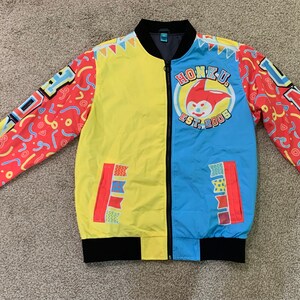 Clowncore Primary Colors Confetti Cotton Canvas Jacket Colorful Bright ...