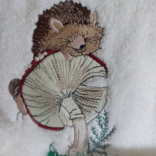 Embroidery File Hedgehog With Toad - Etsy