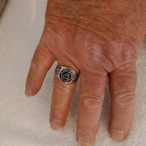 7th Corps US Army Insignia Ring Army Group Unit Rings the Jayhawk Corps ...