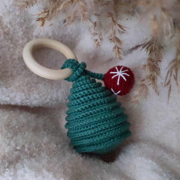 Christmas Tree Crochet Rattle Baby Toy Pattern PDF - Etsy