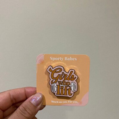 Girls Who Lift Pin Gym Pin Hard Enamel Pin Crossfit Pin - Etsy