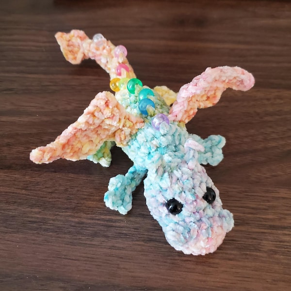 Beaded Fidget Dragon Crochet Pattern: Beginner Friendly, No Sew ...