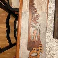 Team Roping Horse and Cattle Metal Art Hand plasma Cut Handsaw Wall ...