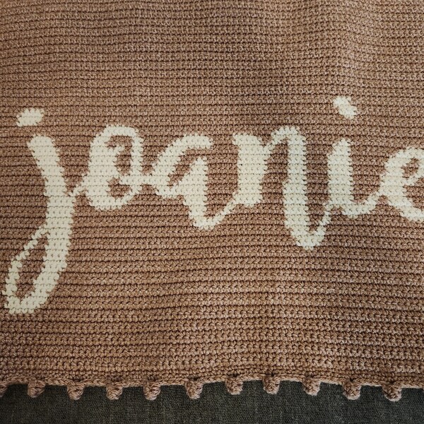 Custom Crochet Name Blanket Pattern, Pdf Crochet Blanket Tutorial, Baby ...