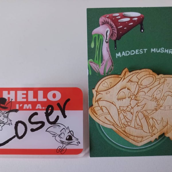 Acrylic Pin Badge - Hello I'm a LOSER - Etsy