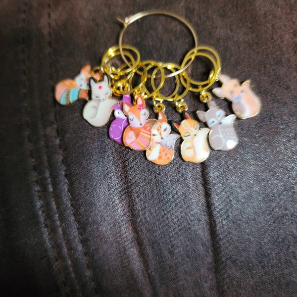 Stitch Markers Fox Characters for Crochet and Knitting | Set of 8 ...