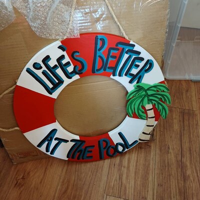 Life's Better at the Pool Life Ring please Note Description - Etsy