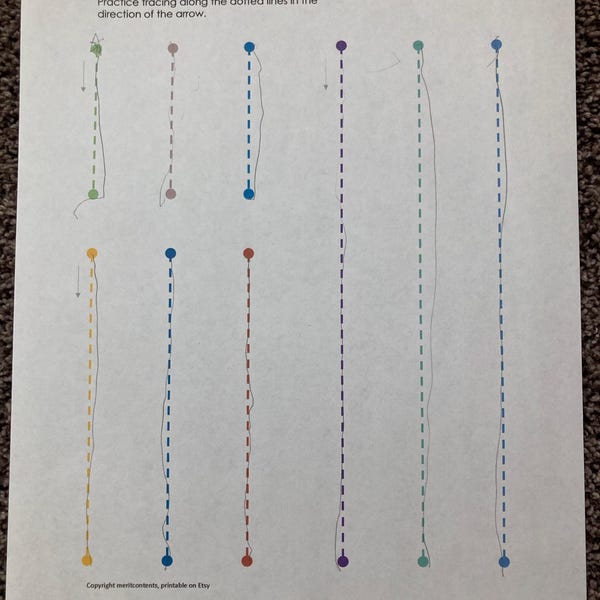 Prewriting Fine Motor Tracing Worksheets, Shape Tracing Sheet ...