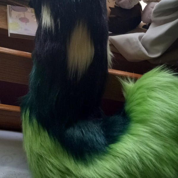 Pansexual LGBT Curled Pride Fursuit Tail - Etsy